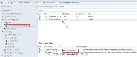 Remove Distribution Point In Sccm Uninstall Configmgr Dp Role