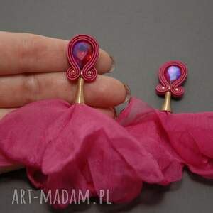 Klipsy sutasz handmade Boho Folk etno ruda klara ღ art Madam pl