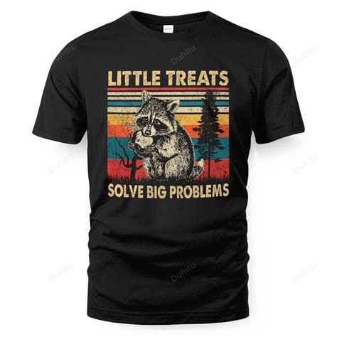 Little Treats Solve Big Problems Humor Raccoon Meme Joke