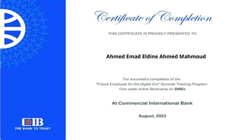 Ahmed Emad Eldine On Linkedin Cib Summer Internship 2023 39 Comments