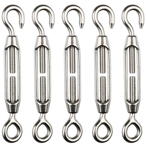 H S Tiranti Per Filo Acciaio Inox 5 Pezzi Di Set Tenditori Per Cavi