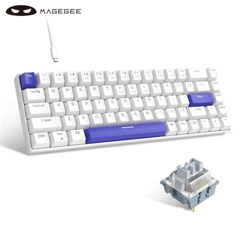 Magegee 60 מקלדת גיימינג מכנית עם בהתאמה אישית כחול לוויתן ו לד תאורה אחורית קטן קומפקטית 68