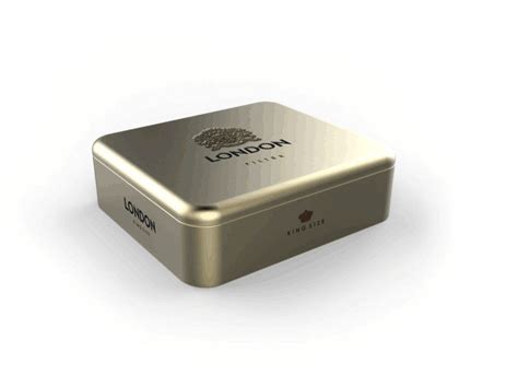 Luxury Rectangular Cigarette Tin Can 023mm 035mm Thickness