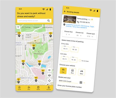 Car Parking Finder App Ui Ux Design On Behance