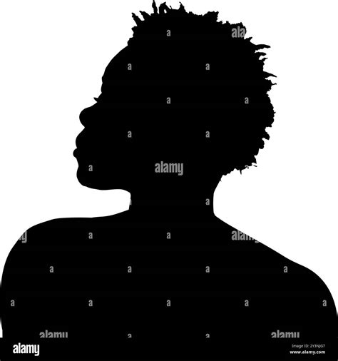 Silhouette Of Beautiful Black Woman Side View Stock Vector Image And Art