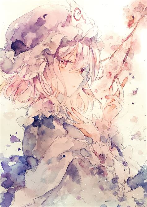 Saigyouji Yuyuko Touhou Drawn By Kamu Kotan Danbooru