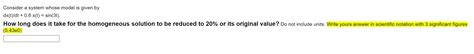 solved consider a system whose model is given by