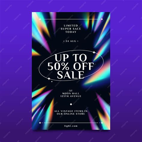 Premium Vector Gradient Refraction Of Light Poster Template