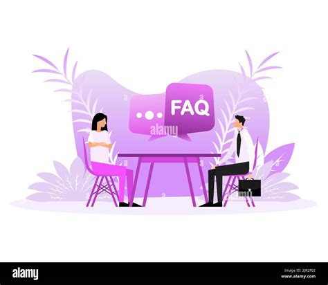 Faq People In Flat Style Faq Support Help Concept Modern Vector Illustration Stock Vector