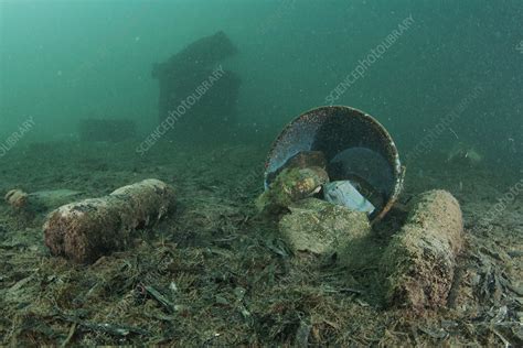 Marine Waste Polluting The Seabed Stock Image C039 1598 Science Photo Library