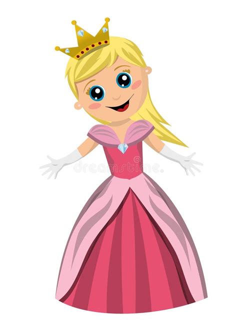 Weinig Prinses In Roze Kleding Vector Illustratie Illustratie Bestaande Uit Weinig Karakter