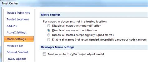 Microsoft Trust Center Trusted Locations Access Reportergop