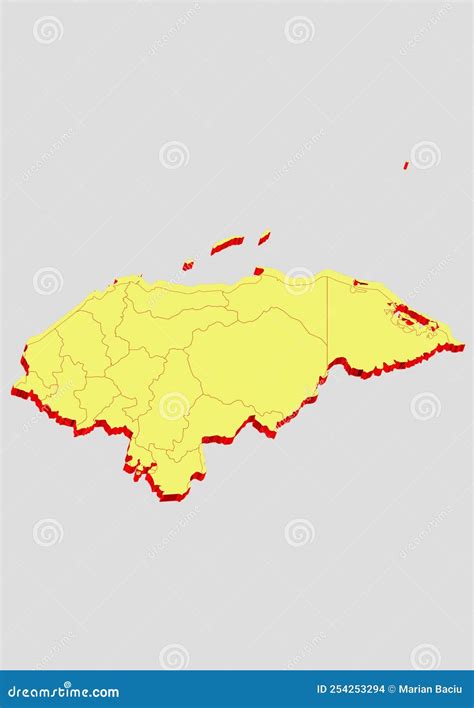 Illustration And 3d Vector Of The Map Of Honduras Stock Vector Illustration Of Flag Republic