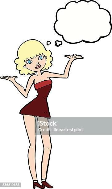 말풍선이 있는 여자 칵테일 드레스 만화 캐릭터 그리기에 대한 스톡 벡터 아트 및 기타 이미지 그리기 낙서 드로잉 말풍선