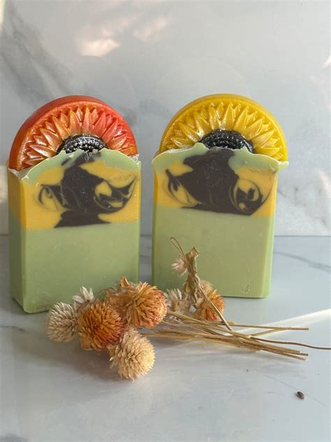 Goat Milk Cold Process Sunflower Soap Etsy