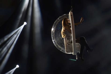 Ariana Grande In Silver Bodysuit At Mtv Ema 2014 20 Gotceleb