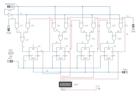 Bidirectional Shift Register Circuit Diagram