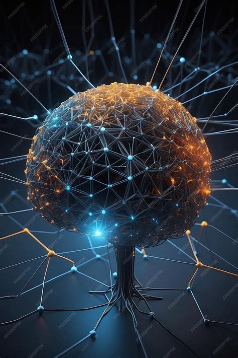 Premium Photo Cybersecurity And Big Data 3d Illustration With Neural Networks