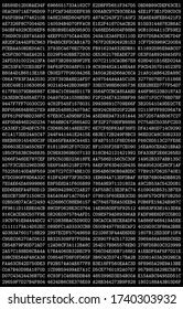 Long List Bit Integer Numbers Written Stock Illustration