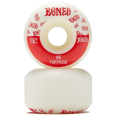 Bones Wheels Og Formula 100s V4 Wide 52 Mm Wheels