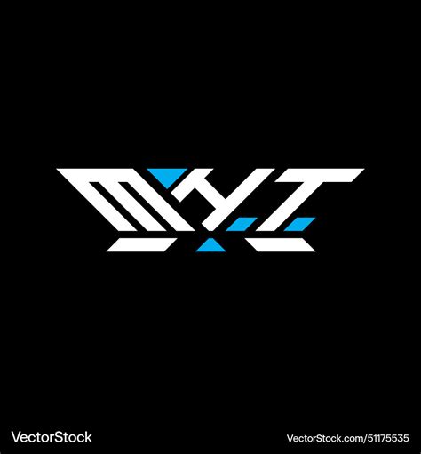 Mht Letter Logo Design Simple And Modern Vector Image