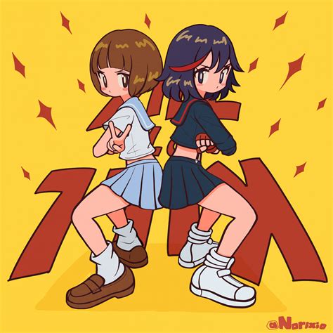 Matoi Ryuuko And Mankanshoku Mako Kill La Kill Drawn By Norixio