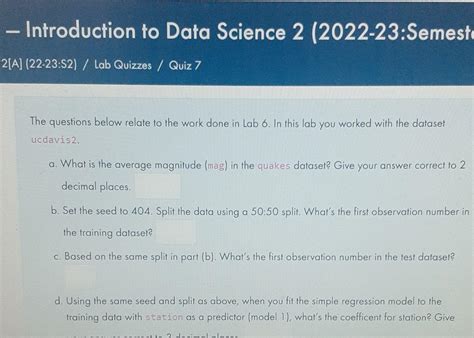 solved introduction to data science 2 2022 23 semest