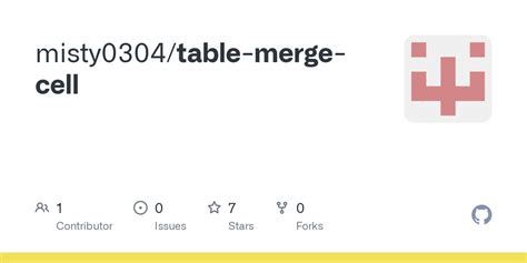 GitHub Misty Table Merge Cell