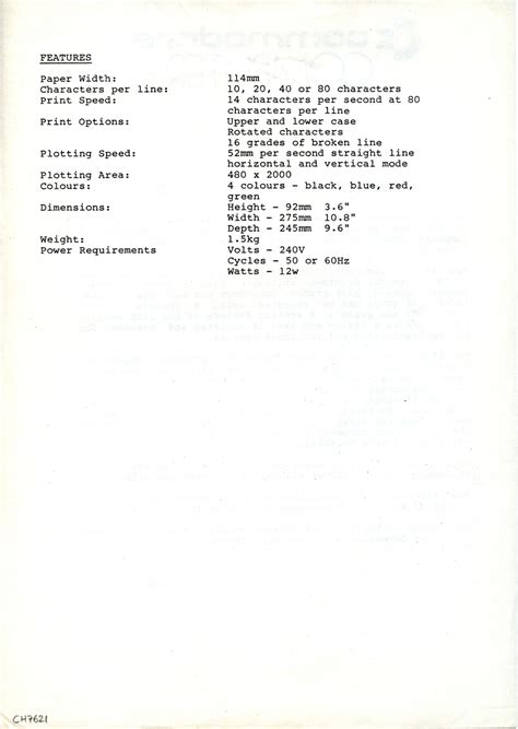 Commodore Computer Commodore 1520 4 Colour Printerplotter