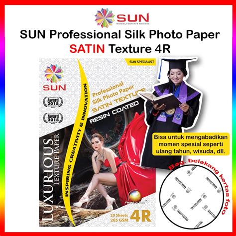 Jual Kertas Foto Doff Silky A6 4R Texture Kulit Jeruk SUN