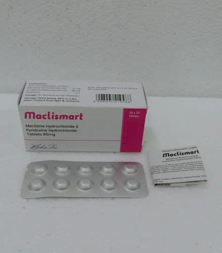 Meclizine And Pyridoxine Tablets 25 Mg At ₹ 700 00 Box In Mumbai Id 2856544634873