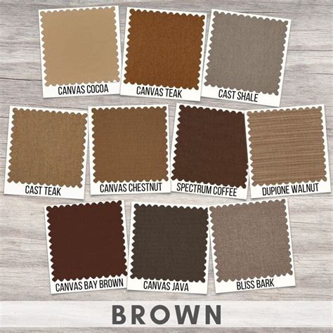 Sunbrella Sample Pack Brown Theme Fabric Samples Sunbrella Fabric