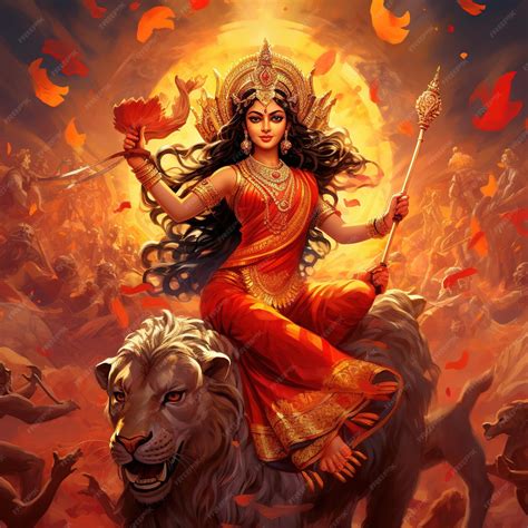 Goddess Maa Durga Happy Navratri Happy Durga Puja Subh Navratri
