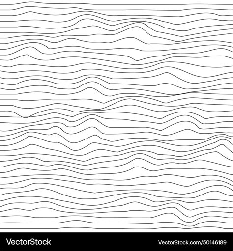 Distorted Wave Monochrome Texture Royalty Free Vector Image