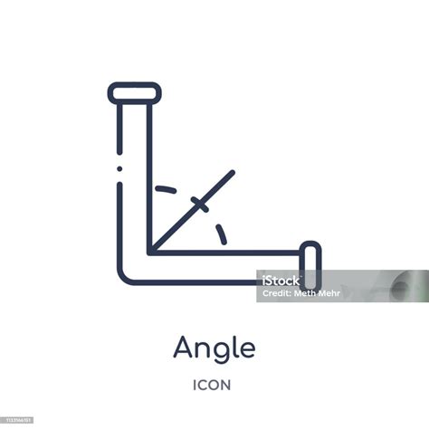 Vetores De Ícone De Ângulo Linear Da Coleção De Contorno Geometry Linha