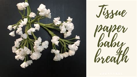 How To Make Tissue Paper Baby Breath Flower DIY Paper Flower YouTube