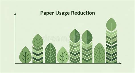 Infographic Representing Paper Usage Reduction Stock Illustrations 1 Infographic Representing