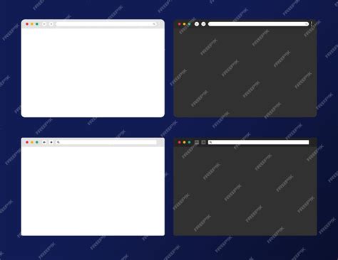 Premium Vector Internet Browser Window Mockup Internet Page Blank Template