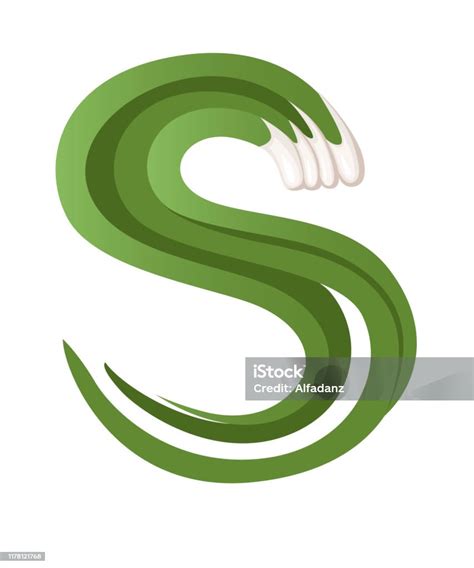 야채 문자 S 양파 스타일 만화 야채 디자인 평면 벡터 일러스트 레이션 흰색 배경에 고립 건강한 식생활에 대한 스톡 벡터 아트 및 기타 이미지 건강한 식생활 녹색