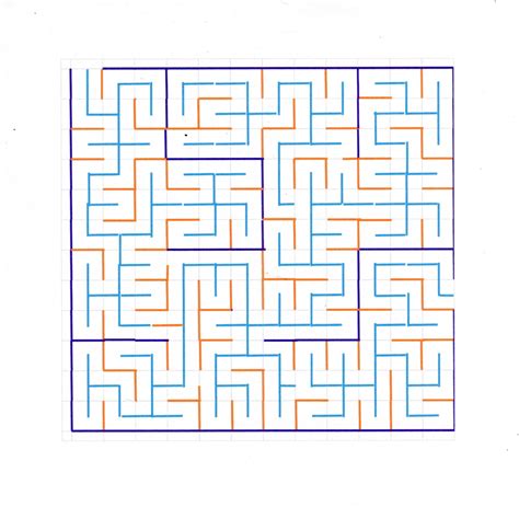 12 X 12 Fractal Maze Embedded In 4 X 4 Maze Format Rmazes
