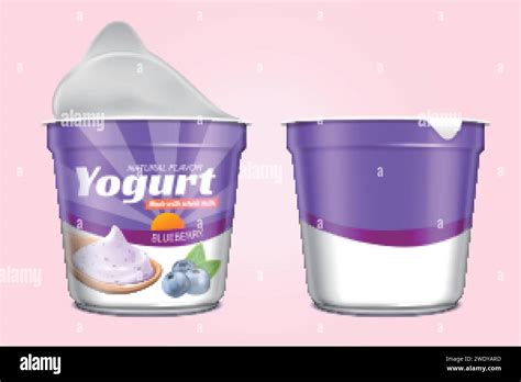 Yogurt Cups And Fruit Stock Vector Images Alamy