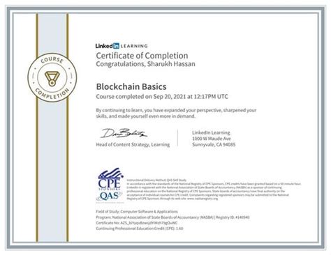 certificate of completion blockchain basics ppt