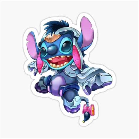 Stitch Robot Clip Art Sticker For Sale By Design Busuk Redbubble