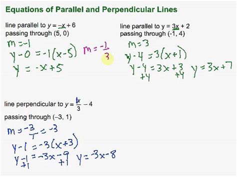 Perpendicular Line Equation