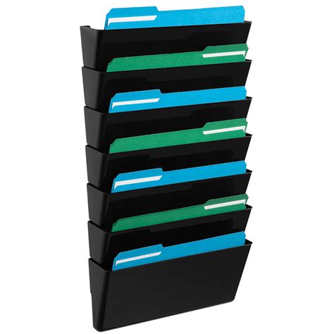 Deflecto EZ Link 16 1 4 X 4 X 7 Black Stackable Wall Mount