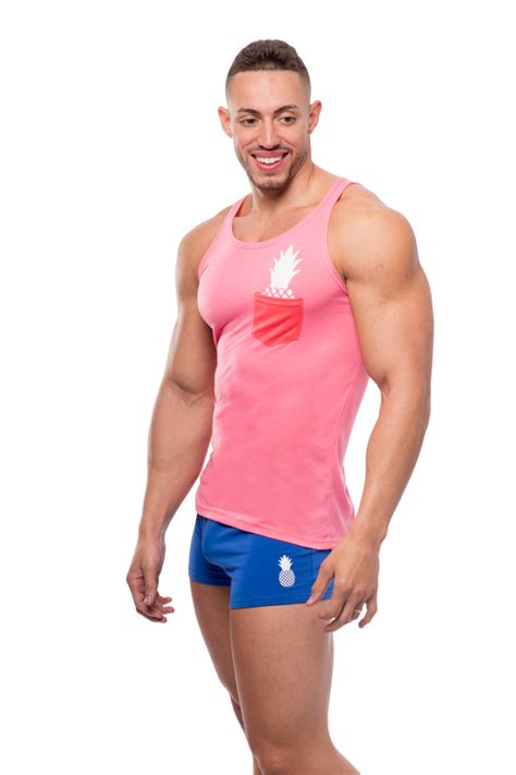 Pink Low Cut Stringer For Men Jj Malibu Gay Tank Top Harness Thong