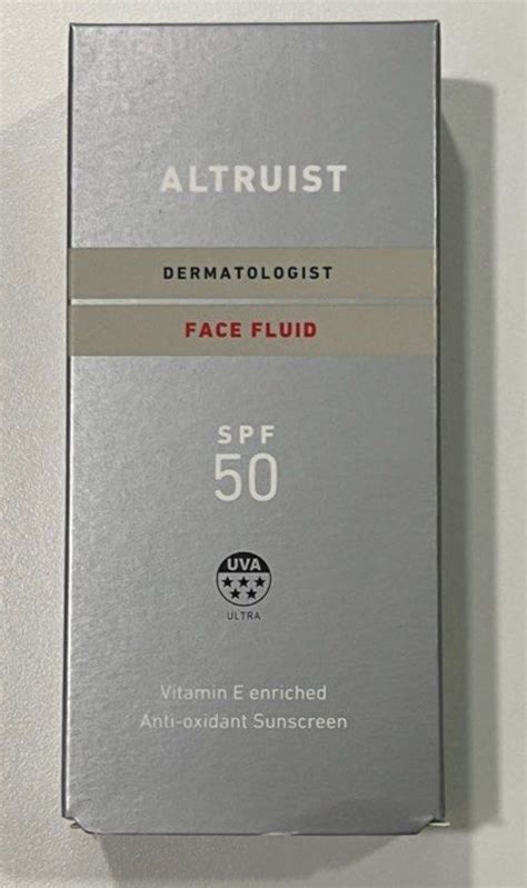 Altruist Face Fluid Sunscreen Spf 50 Beauty And Personal Care Face