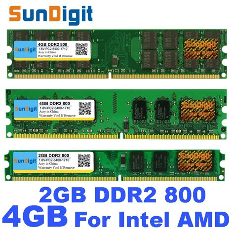 Sundigit New Sealed Ddr2 800 Mhz Pc2 6400 4gb 2gb Desktop Ram Memory