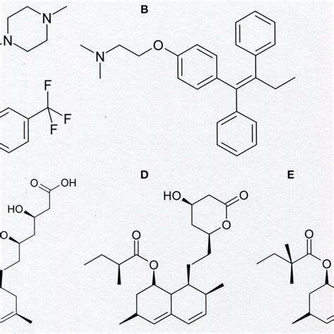 Chemical Structure Of Trifluoperazine A Tamoxifen B Pravastatin Download Scientific