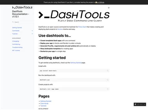 Dash Tools By Andrew Hossack A Flask Template Built At Lightspeed